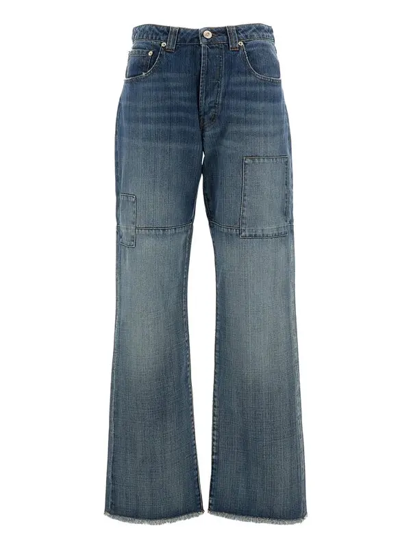 WALES BONNER Chance Straight Leg Jeans - Multicolor
