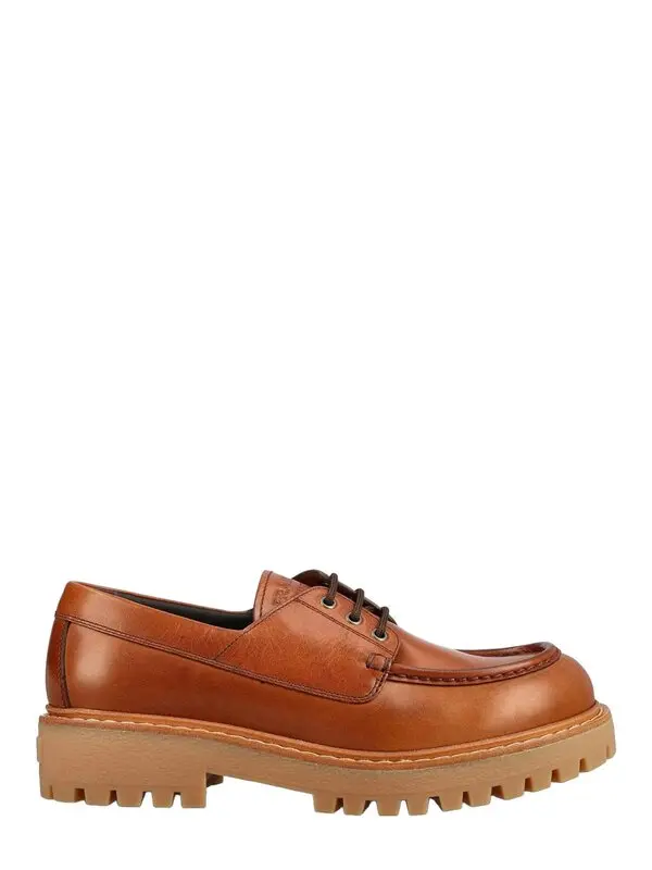 Prada Leather Brogue Shoes - Brown