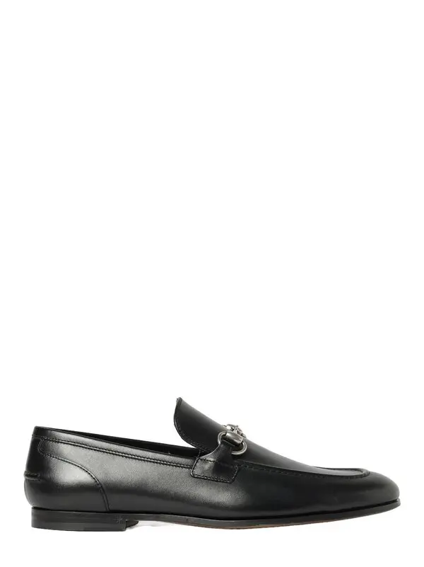 Gucci Jordaan Smooth Leather Loafers With Horsebit Detail - Black