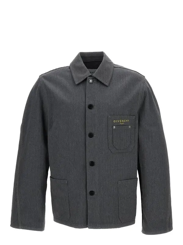 Givenchy Cotton Oversized Jacket With Patch Pockets - Multicolor