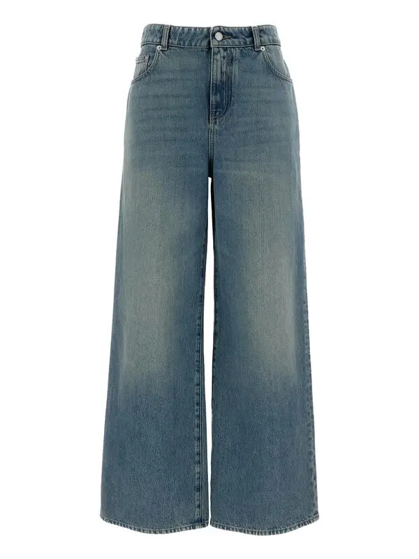 Alexander McQueen Wide-leg Denim Trousers - Multicolor
