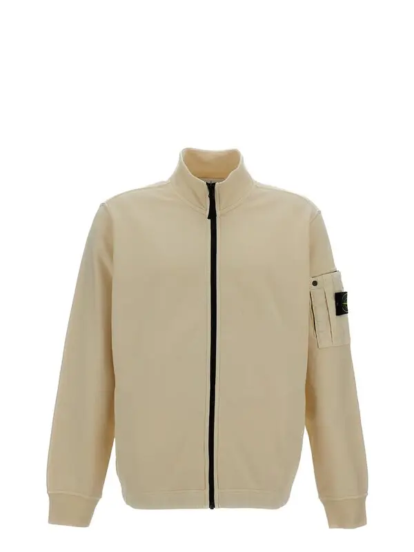 Stone Island Cotton Fleece Zip-up Track Jacket - Multicolor