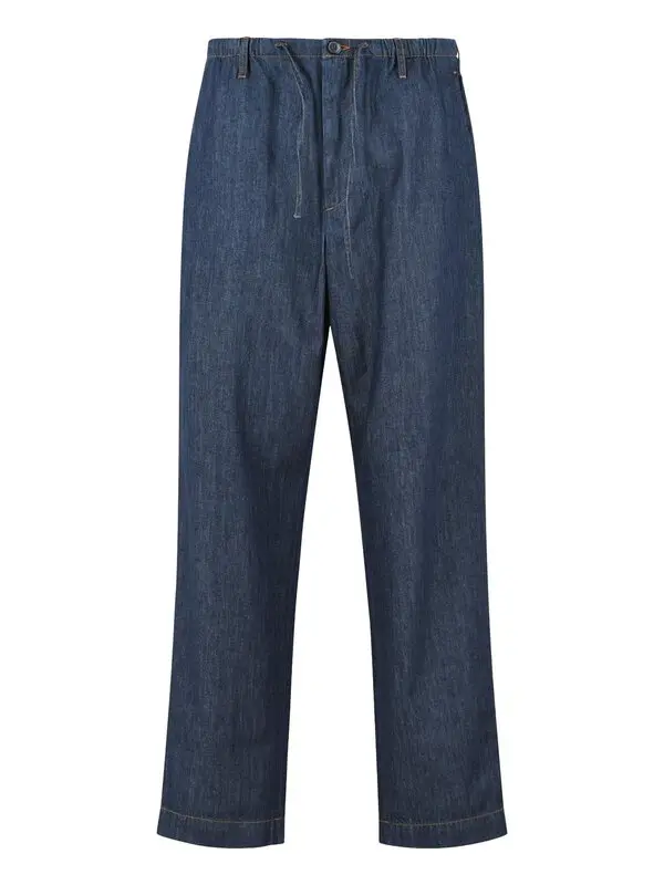 Dries Van Noten Cotton Penny Pants - Blue
