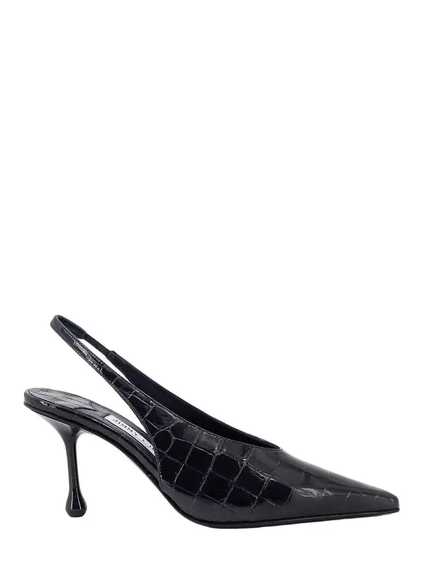 JIMMY CHOO Patent Leather Pumps With Crocodile Print - Multicolor