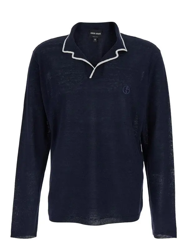 Giorgio Armani Linen And Silk Blend Sweater - Multicolor
