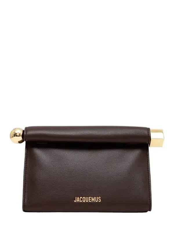 Jacquemus Le Sac Rond Carre Leather Cross Body Bag - Brown