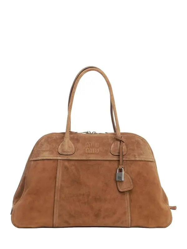 Miu Miu Vivant Suede Bag - Brown