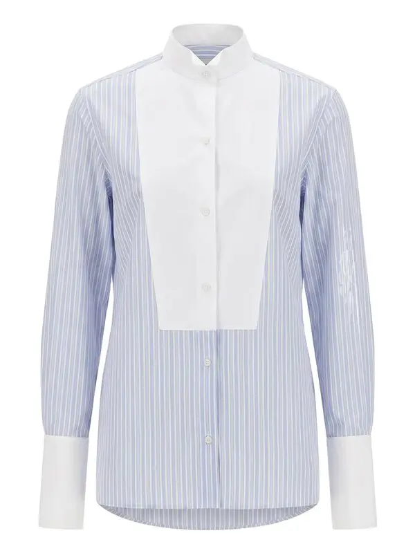 TOM FORD Striped Cotton Shirt - Blue