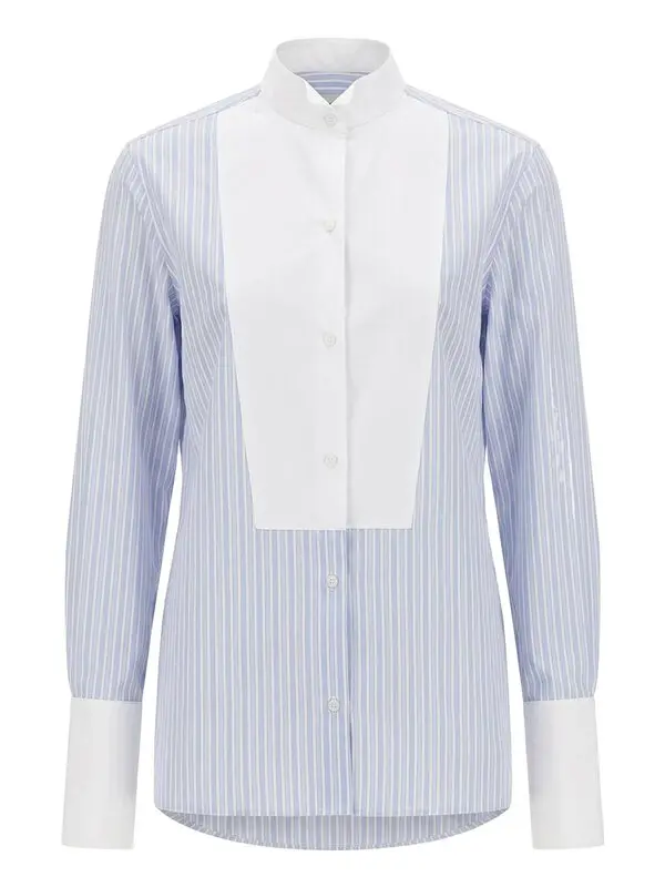 TOM FORD Striped Cotton Shirt - Blue