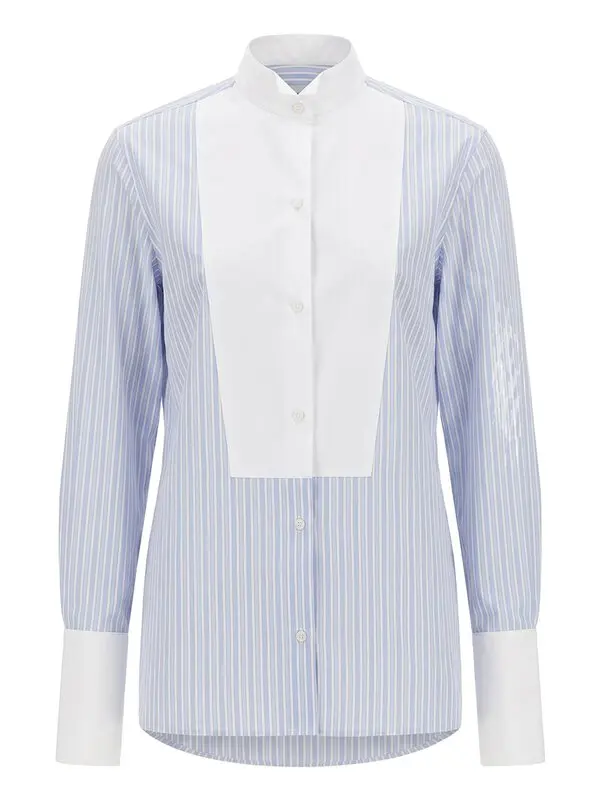 TOM FORD Striped Cotton Shirt - Blue