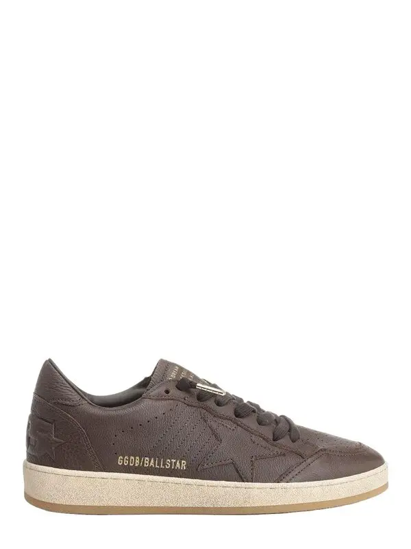 GOLDEN GOOSE Ball Star Leather Sneaker - Brown