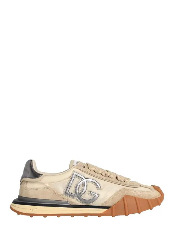 Dolce & Gabbana Cushion Leather Blend Sneakers - Cream