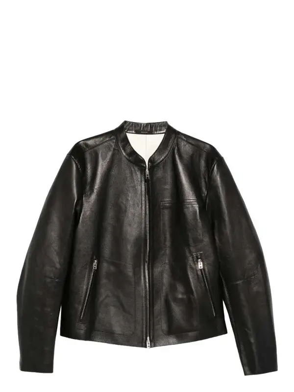 TOM FORD Leather Zip-up Jacket - Black