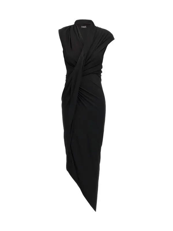 Balenciaga Draped Dress - Black