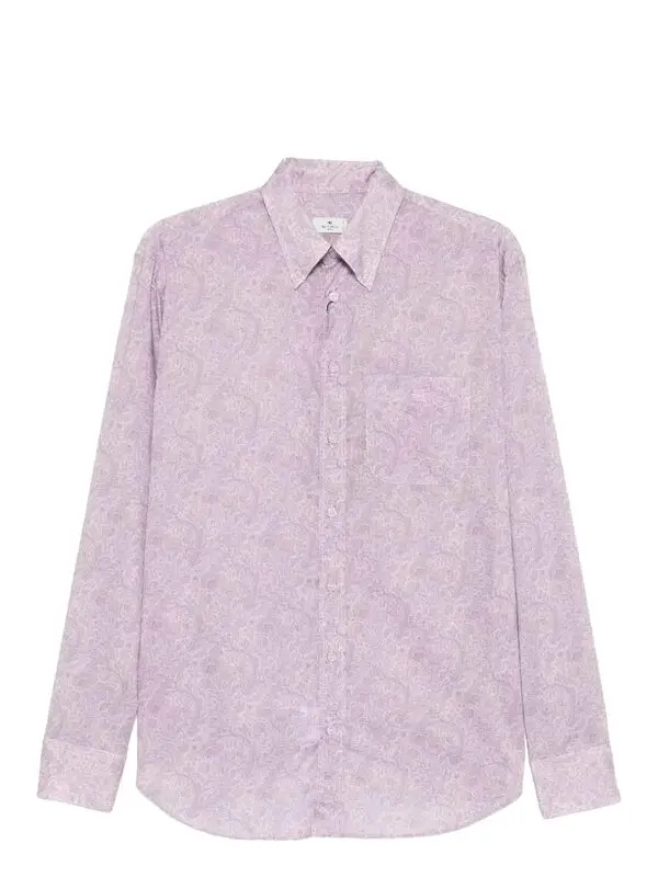 Etro Camicia Con Bottoni E Stampa Paisley - Multicolor