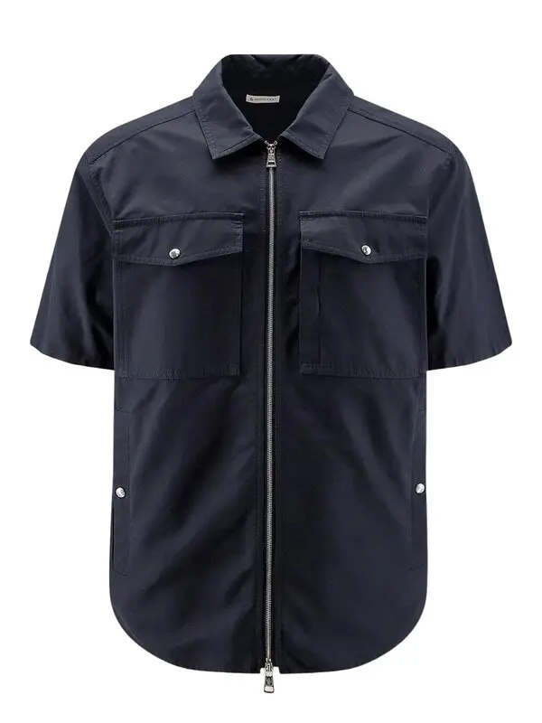 Moncler Cotton Blend Shirt With Zip - Multicolor