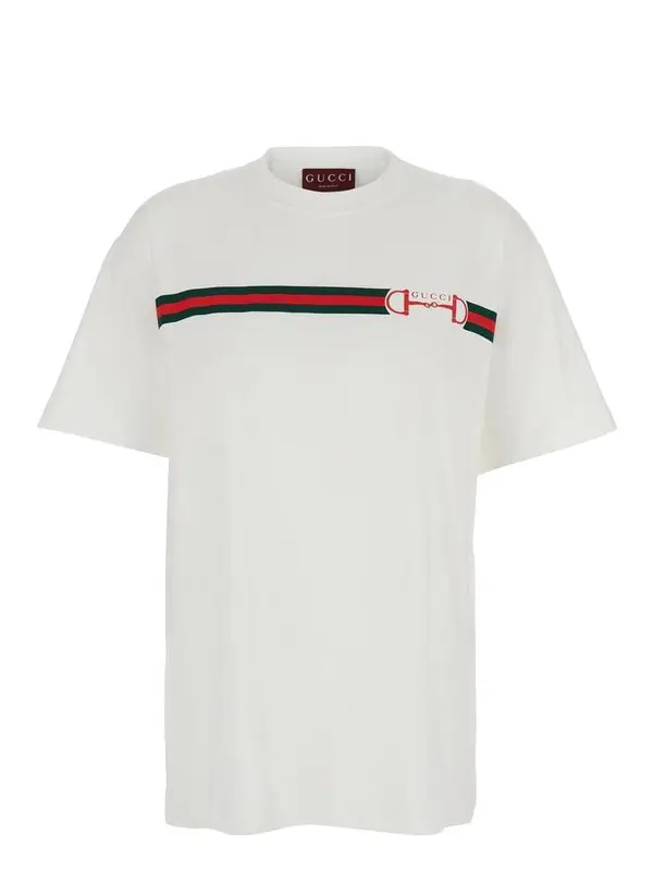 Gucci Cotton T-shirt With Logo Print - White