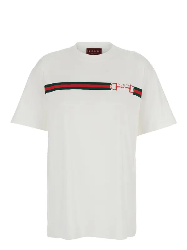 Gucci Cotton T-shirt With Logo Print - White