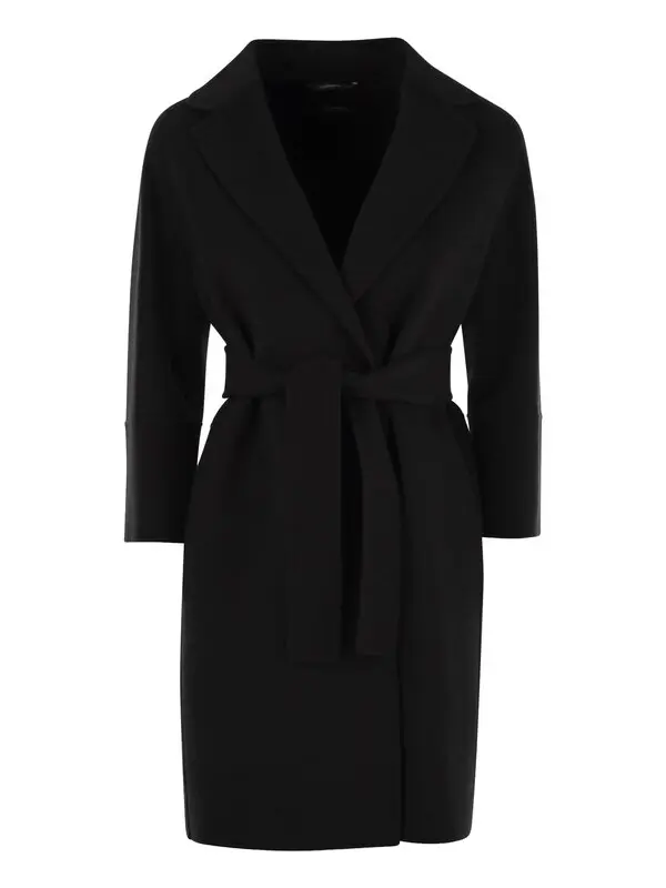 Max Mara Arona Virgin Wool Coat - Black