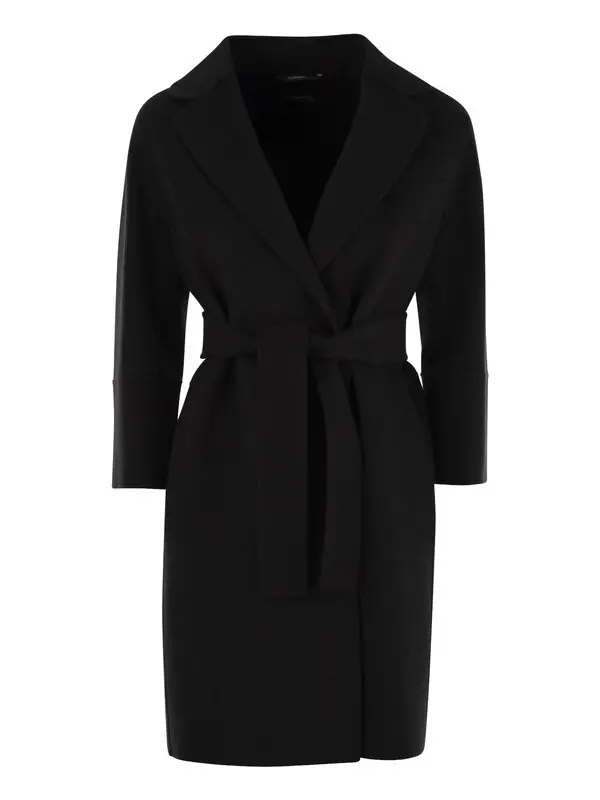 Max Mara Arona Virgin Wool Coat - Black