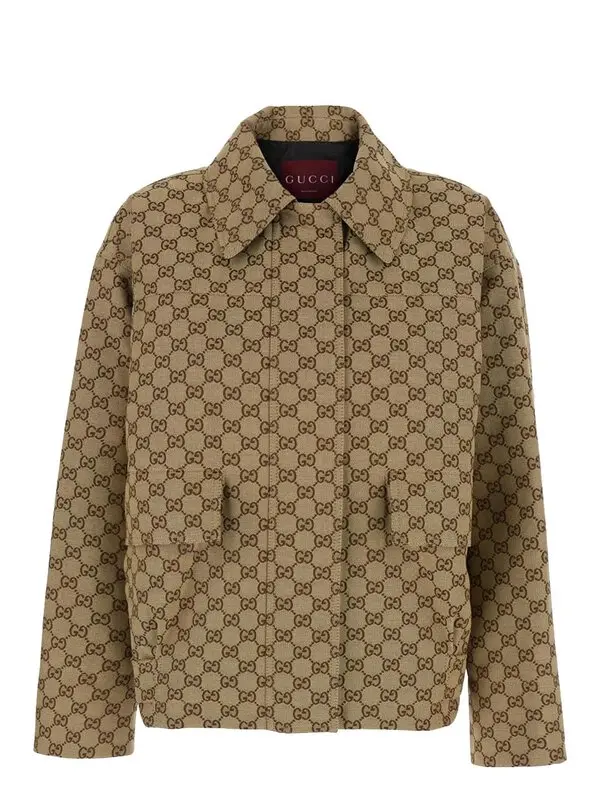 Gucci Cotton Gg Motif Jacket - Multicolor