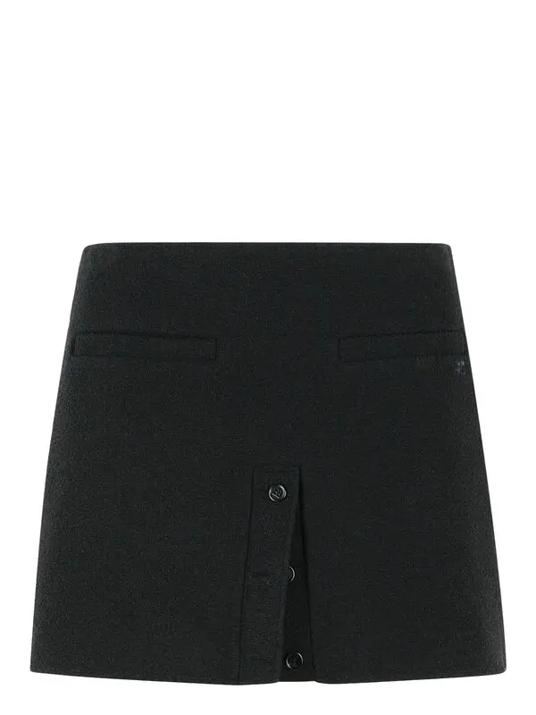 COURREGES Cotton Blend Miniskirt - Black