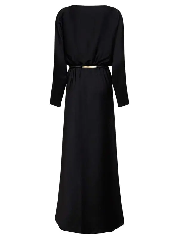 Max Mara Lightweight Satin Msepentola Long Dress - Multicolor