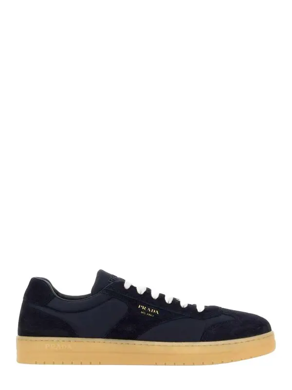 Prada Suede And Re-nylon Sneakers - Blue