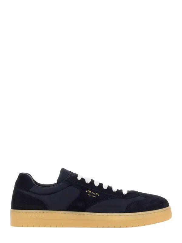 Prada Suede And Re-nylon Sneakers - Blue