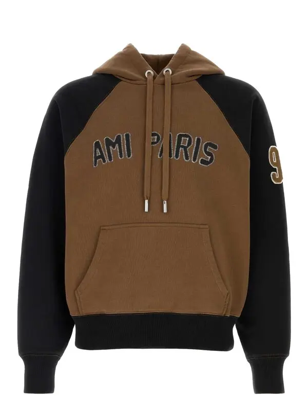 AMI Paris Cotton Sweatshirt - Brown