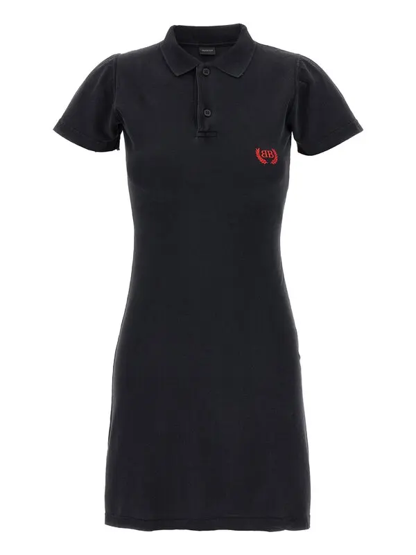 Balenciaga Laurel Classic' Polo Dress - Black