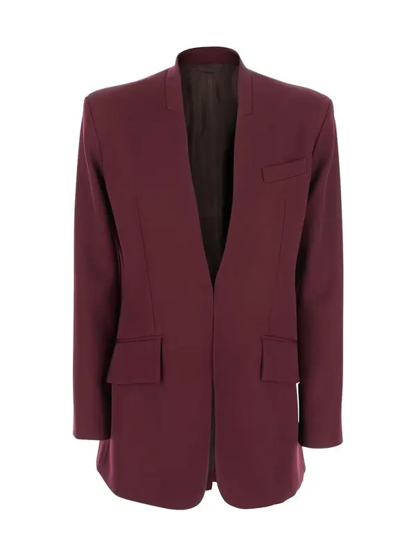 Attico Wool Jacket With Deep Neckline - Multicolor