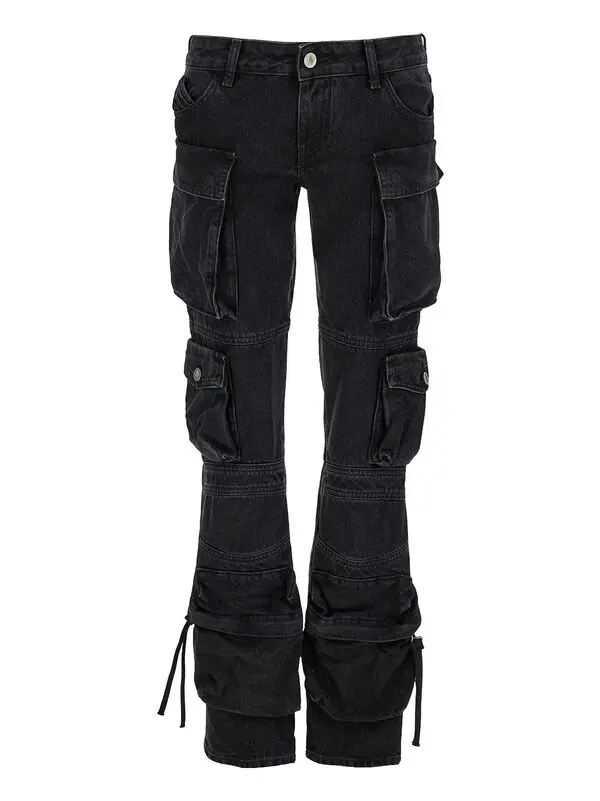 Attico Essie Cargo Jeans - Black