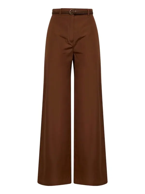 Max Mara Clay Poplin Belted Trousers - Multicolor