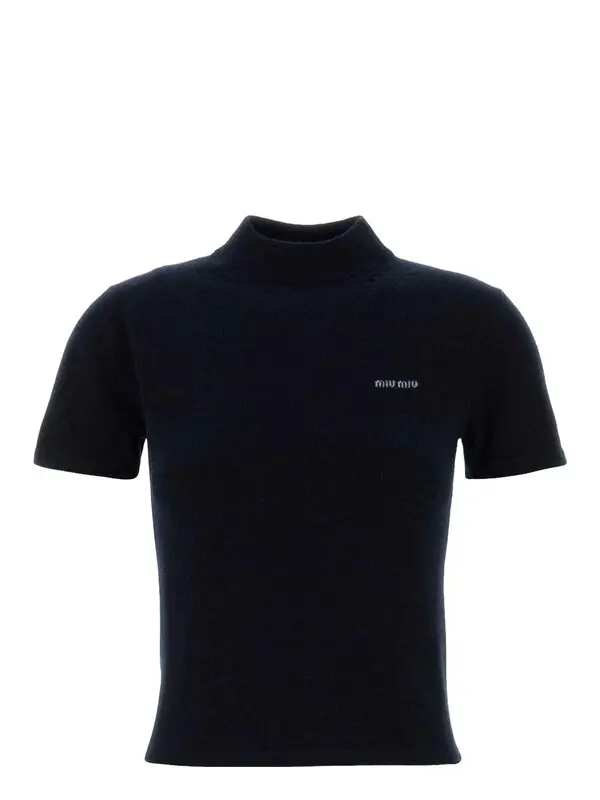 Miu Miu Cashmere Turtleneck Sweater - Blue