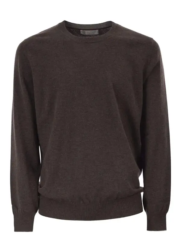Brunello Cucinelli Pure Cashmere Crew-neck Sweater - Brown