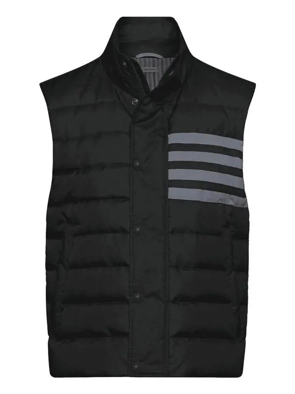 Thom Browne Vest With 4 Side Pockets - Gray
