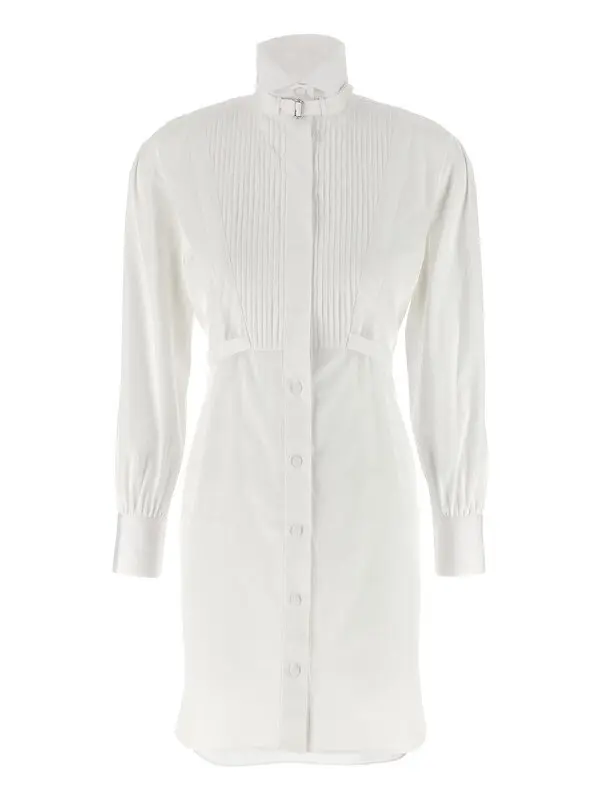 Alexander McQueen Tuxedo Chemisier Dress - White