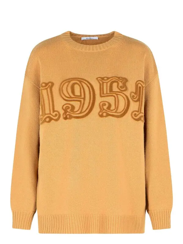 Max Mara Camel Wool And Cashmere Sweater - Cream