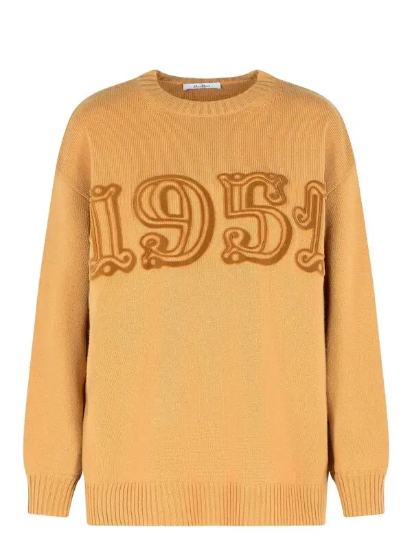 Max Mara Camel Wool And Cashmere Sweater - Cream