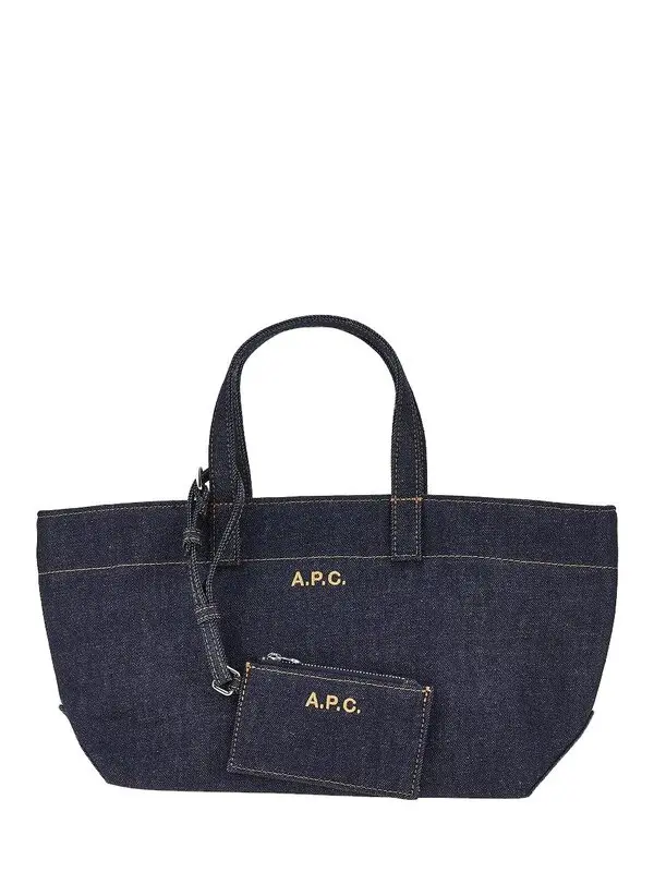 A.p.c. Denim Small Le Drummer Toile Bag - Blue