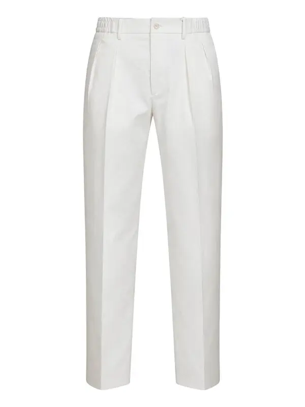 Tagliatore Stretch Cotton Pleated Trousers - Multicolor