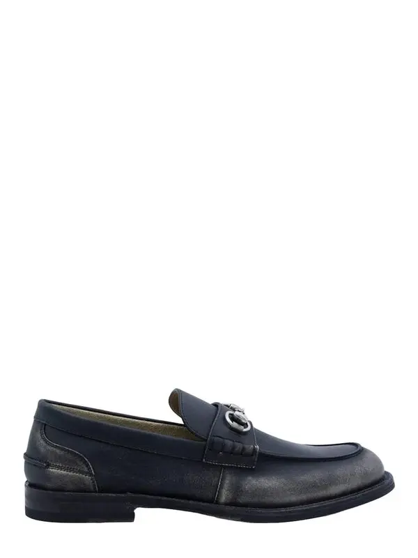 Gucci Horsebit Loafers In Aged Leather - Black