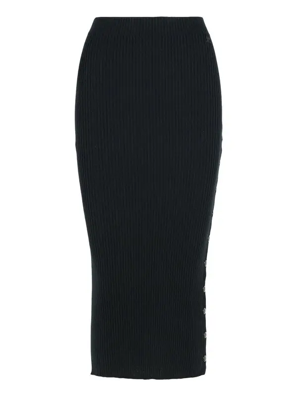 COURREGES Merino Wool Blend Skirt - Black