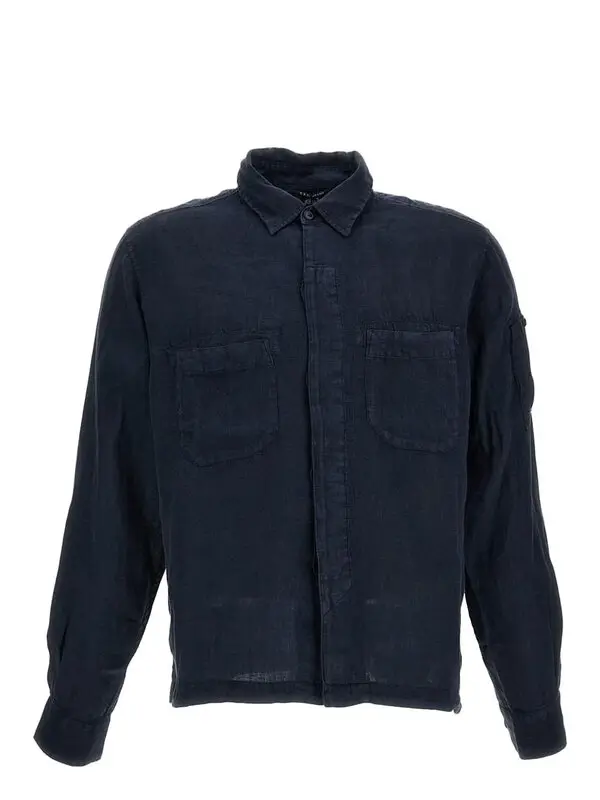 C.P. COMPANY Shirts Long Sleeve In Linen - Multicolor