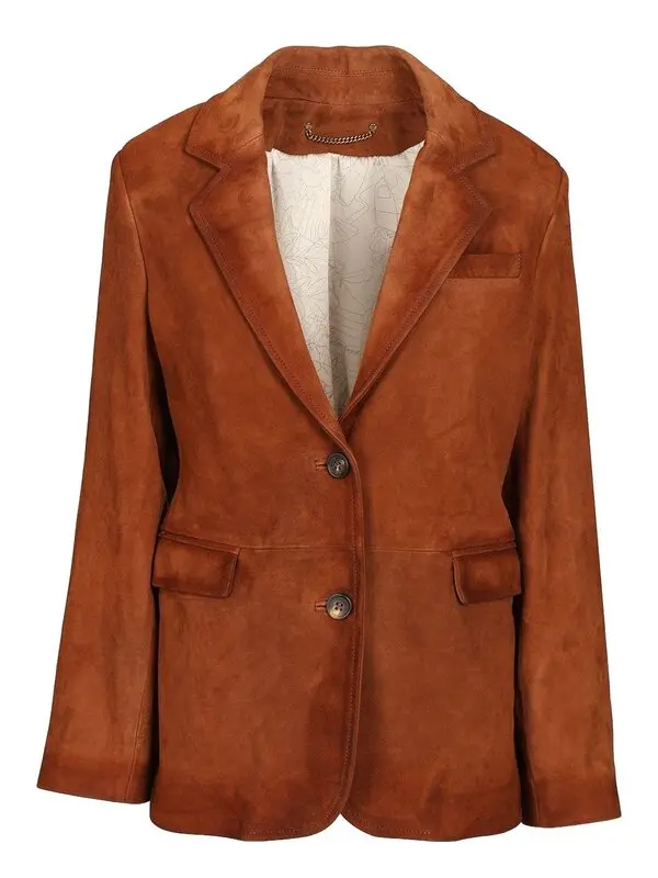GOLDEN GOOSE Suede Blazer - Brown