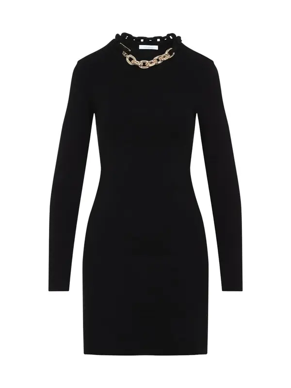 Rabanne Silk Mini Dress - Black