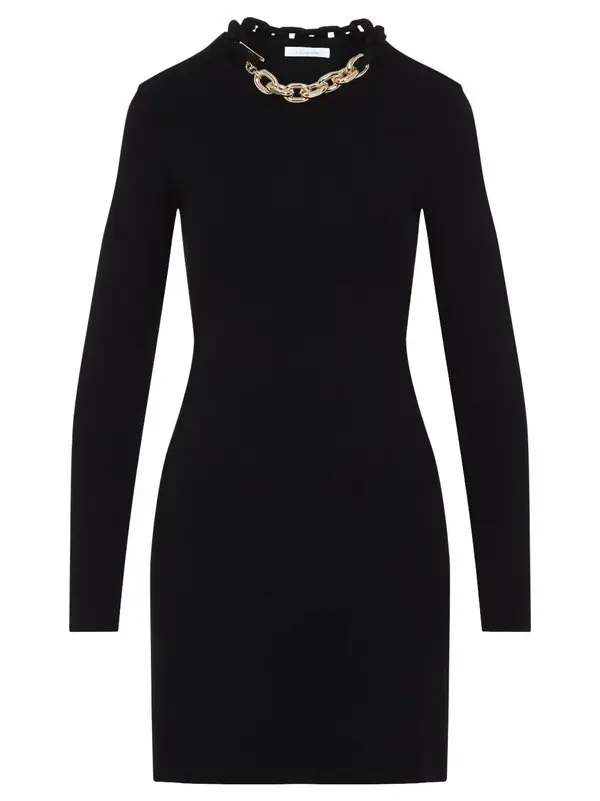 Rabanne Silk Mini Dress - Black