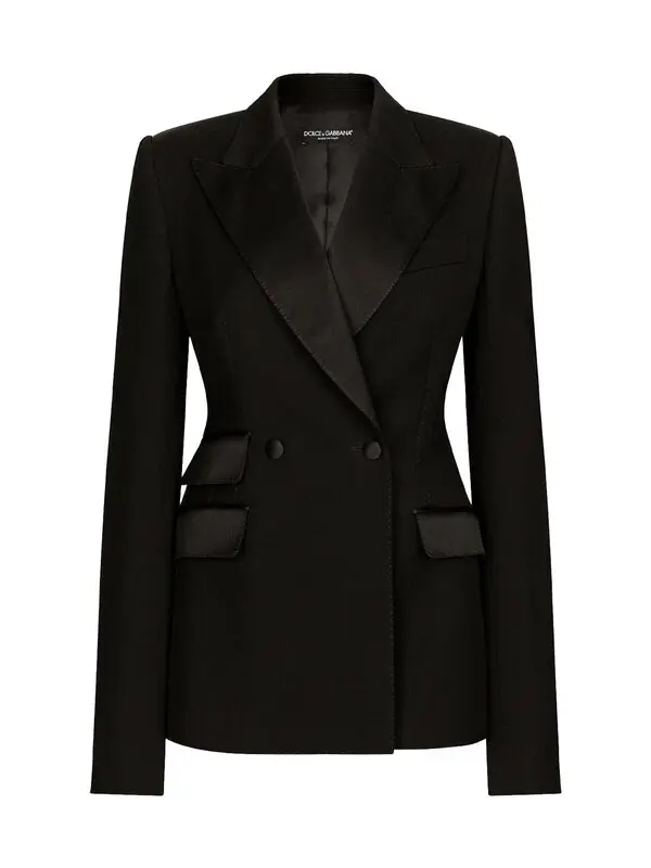 Dolce & Gabbana Tuxedo Virgin Wool And Silk Blazer - Multicolor