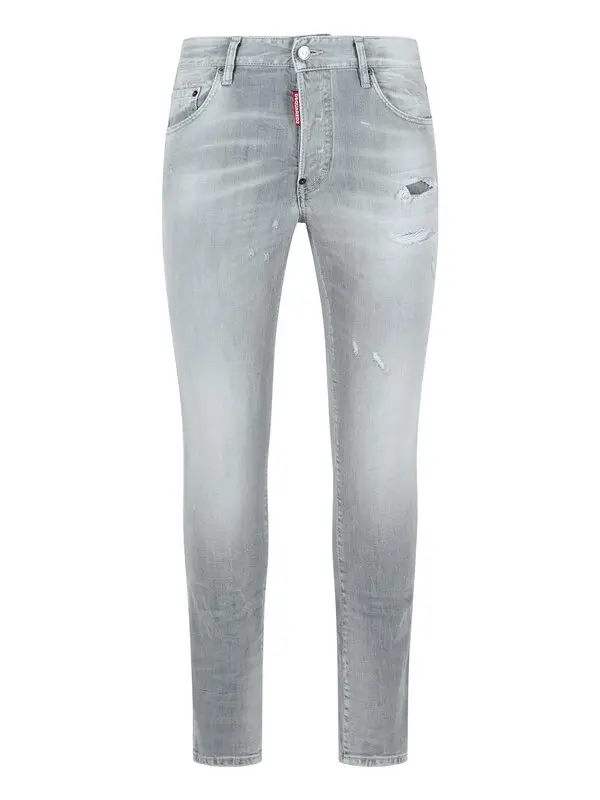 Dsquared2 Skater Cotton Denim Jeans - Gray